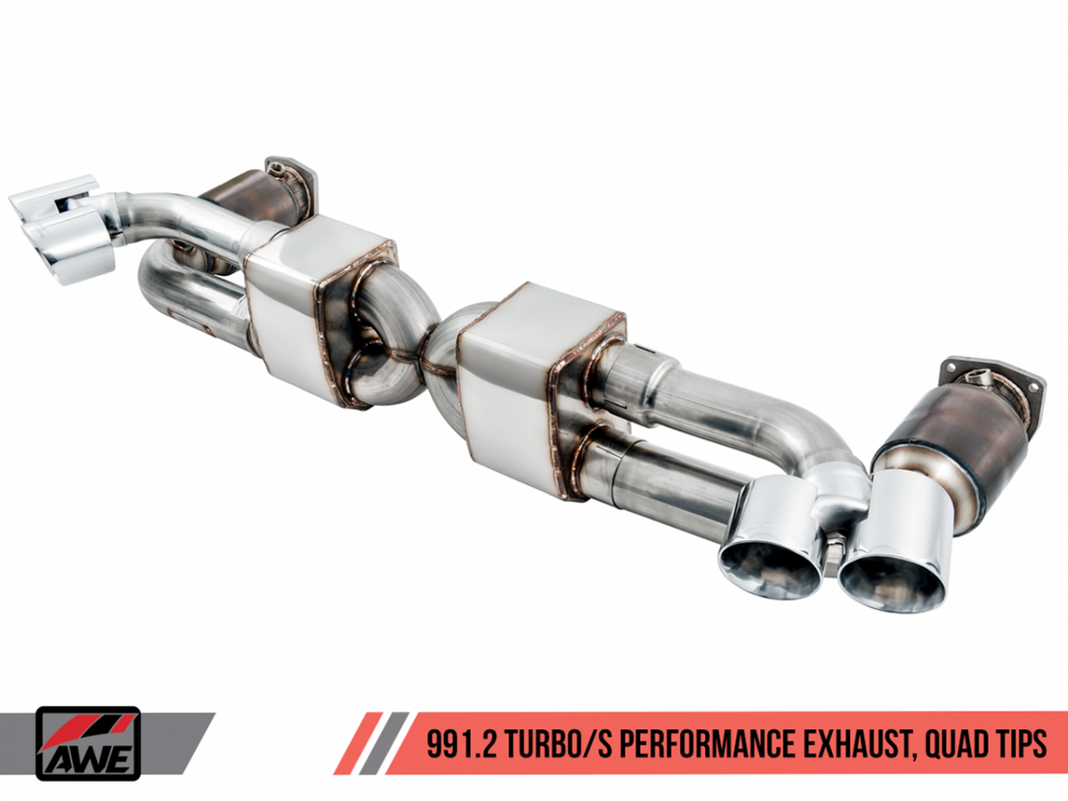 AWE Tuning AWE Performance Exhaust and High-Flow Cat Sections for Pors ...
