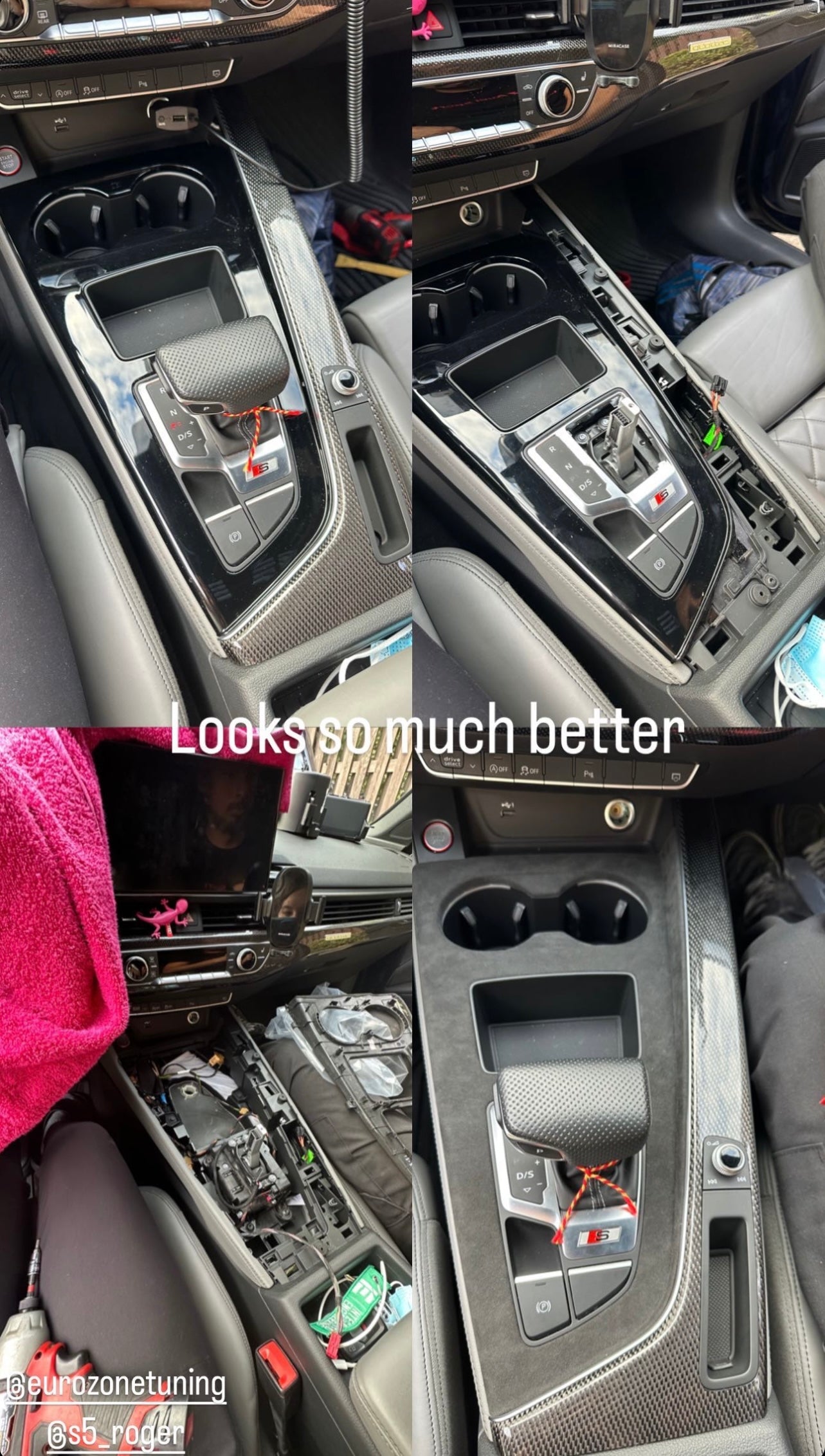 EZT Center Console Trim Upgrade – Audi B9/B9.5 A4, S4, A5, S5, RS5 ...