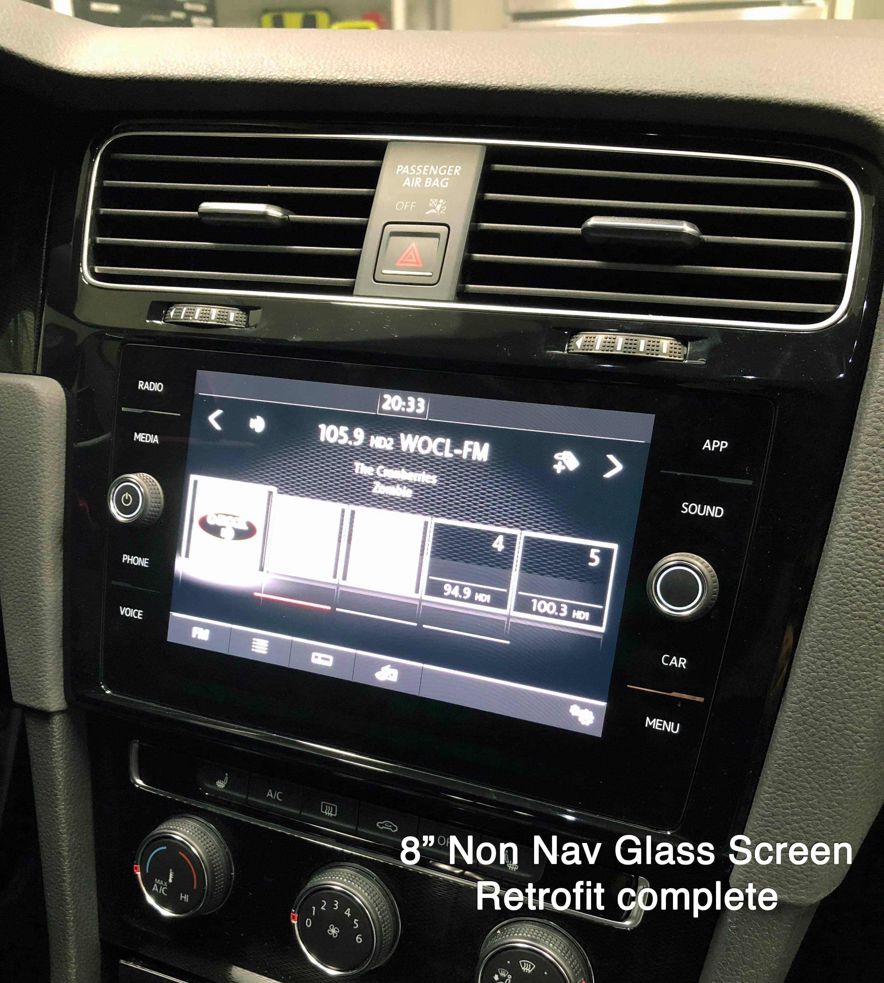 VW MK7 Golf/GTI/GolfR/E-Golf 8" Glass Display Retrofit Kit (Nav/Non Na ...